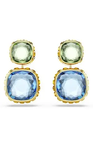 SWAROVSKI Chroma Twist Crystal Drop Earrings - Blue Multi