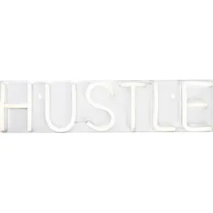 NORTHLIGHT Led Hustle Neon Lighted Wall Sign20" - White