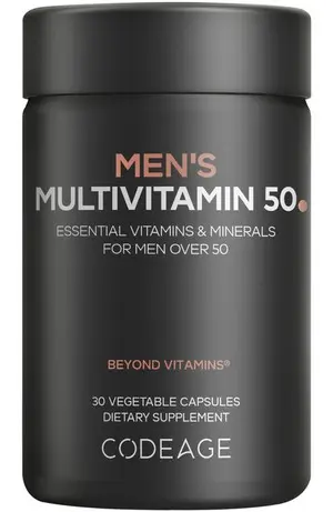 CODEAGE Multivitamin 50, Essential Vitamins & Minerals For Over 50, Coq10 - Black