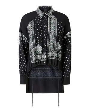 Pinko Printed Drawstring Hem Blouse