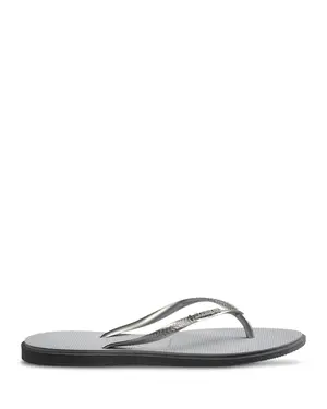 Havaianas Slim Point Flip Flop Sandals - Steel Grey