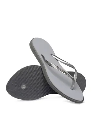 Havaianas Slim Point Flip Flop Sandals - Steel Grey