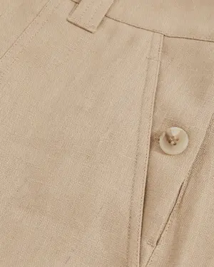 REISS Ashby Linen Shorts - Neutral