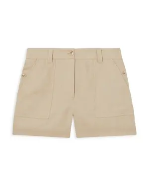 REISS Ashby Linen Shorts - Neutral