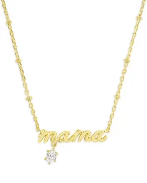 Kendra Scott Mama Crystal Pendant Necklace - Gold
