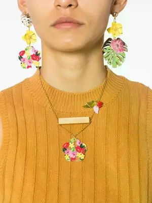 AMIR SLAMA Floral Appliqué Jewelry Set