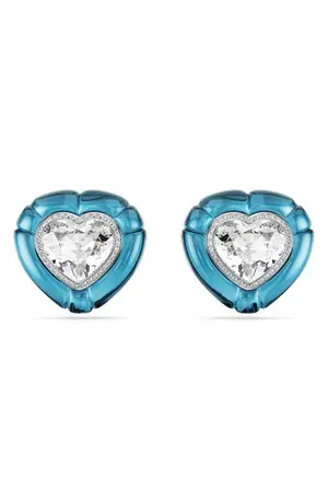 SWAROVSKI Dulcis Heart Clip-on Earrings - Blue