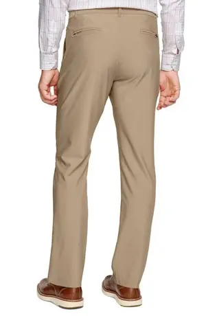Johnston & Murphy Xc4 Performance Flat Front Pants - Beige