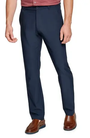 Johnston & Murphy Xc4 Performance Flat Front Pants - Blue