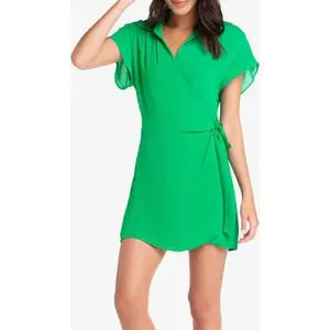 Helen Jon Flutter Sleeve Wrap Dress