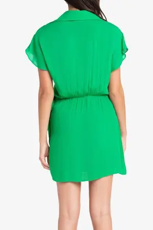 Helen Jon Flutter Sleeve Wrap Dress