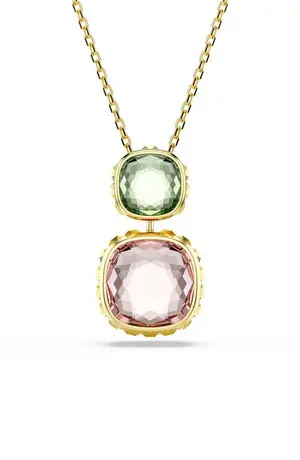 SWAROVSKI Chroma Twist Pendant Necklace - Green/ Pink/ Blue Multi
