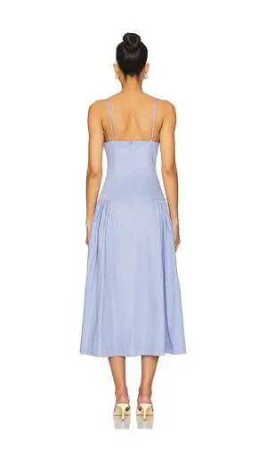 green emerald velvet dress ASTR The Label Tempany Tiered Midi Dress – Ella James main image 0