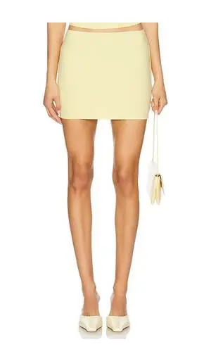 Light Yellow Mini Skirts