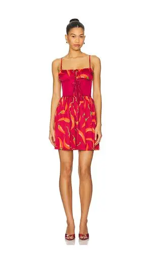 LESLIE AMON Slip Corset Mini Dress