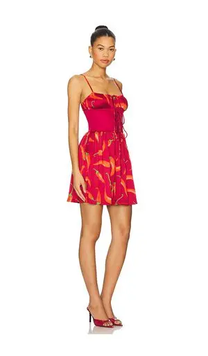LESLIE AMON Slip Corset Mini Dress