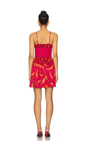 LESLIE AMON Slip Corset Mini Dress