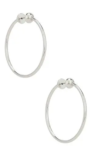 Jenny Bird Icon Small Hoops - Platinum