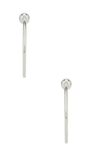 Jenny Bird Icon Small Hoops - Metallic Silver