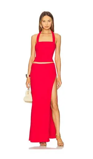 Superdown Halterneck Maxi Skirt Set