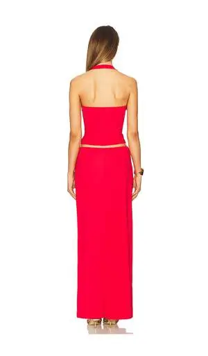 Superdown Halterneck Maxi Skirt Set