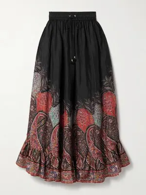 Paisley Print Maxi Skirts