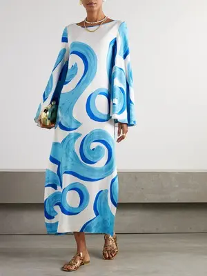 Themis Z Urania Open-back Printed Maxi Dress