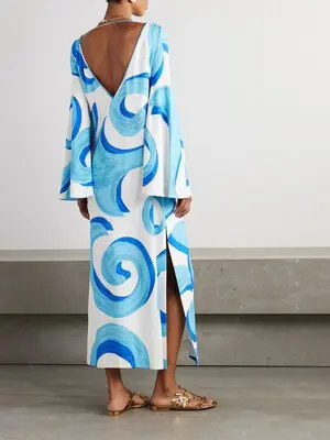 Themis Z Urania Open-back Printed Maxi Dress