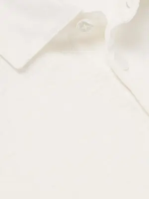 Zegna Oasi Linen Polo Shirt - White