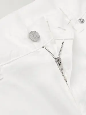 Zegna Straight-leg Pleated Cotton And Linen-blend Twill Shorts - White