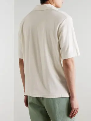 Sunspel Camp-collar Cotton-terry Shirt