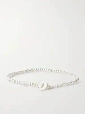 MIKIA Sterling Beaded Silk Cord Bracelet