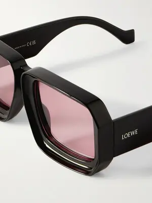 Loewe Signature Mask Acetate Sunglasses - Black