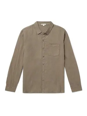 JAMES PERSE James Perse - Garment-Dyed Linen Shirt - Men - Neutrals - 1