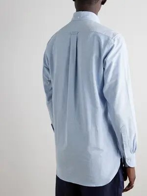 DRAKE'S Button-down Collar Cotton Oxford Shirt