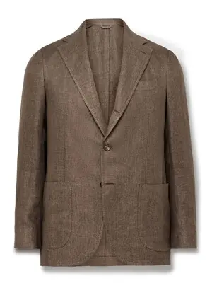 DE PETRILLO Posillipo Unstructured Linen Suit Jacket