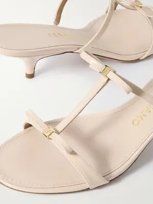 FERRAGAMO Abili Patent-leather Mules