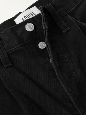 AGOLDE Rhoda Pleated Denim Shorts