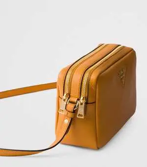 Prada Small Leather Cross-body Bag - Orange