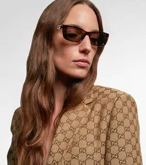 Gucci Embellished Rectangular Sunglasses