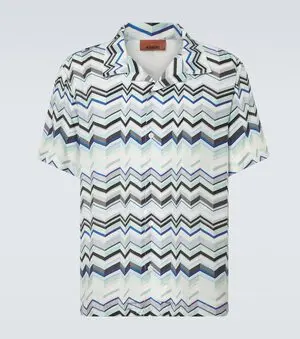 Missoni Zigzag Bowling Shirt - Blue