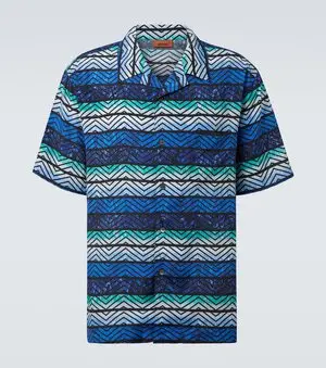 Missoni Zigzag Bowling Shirt - Blue