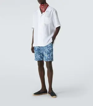 Vilebrequin Printed Denim Bermuda Shorts