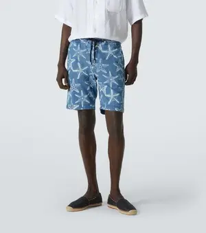 Vilebrequin Printed Denim Bermuda Shorts