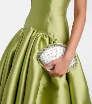 AQUAZZURA Crystal Shell Clutch - Transparent