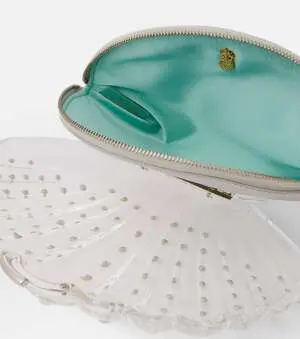 AQUAZZURA Crystal Shell Clutch - Transparent