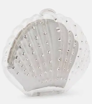 AQUAZZURA Crystal Shell Clutch - Transparent