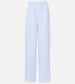 Loro Piana Valerio High-rise Wide-leg Pants - Blue