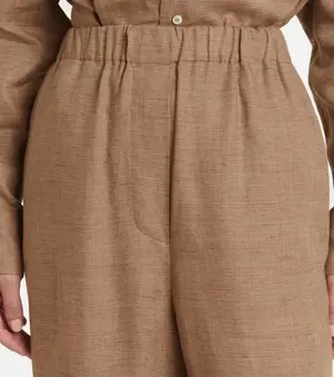 Loro Piana Valerio High-rise Wide-leg Pants - Brown