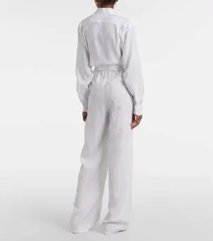 Loro Piana Valerio High-rise Wide-leg Pants - White